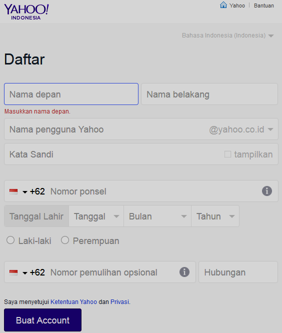Daftar Email Yahoo Baru Paling Mudah, Dilengkapi Dengan Cara Daftar Pada Gmail